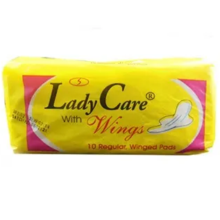 Ladycare sanitary pad with wings 10 pieces