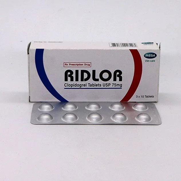 Ridlor Clopidogrel 75mg Tablet prevents heart attacks and stroke