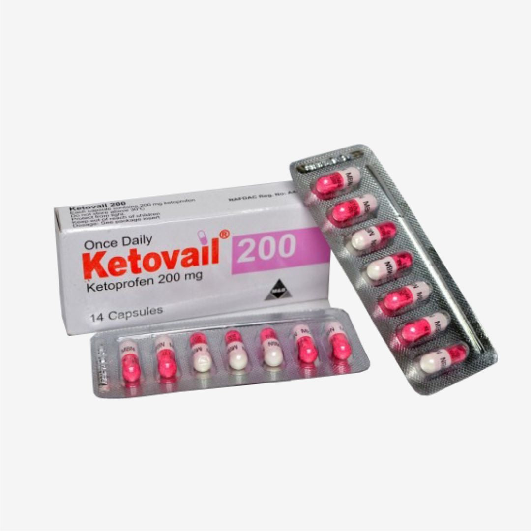 Ketovail Ketoprofen Capsules treat pain freeshipping - Kanozon.com